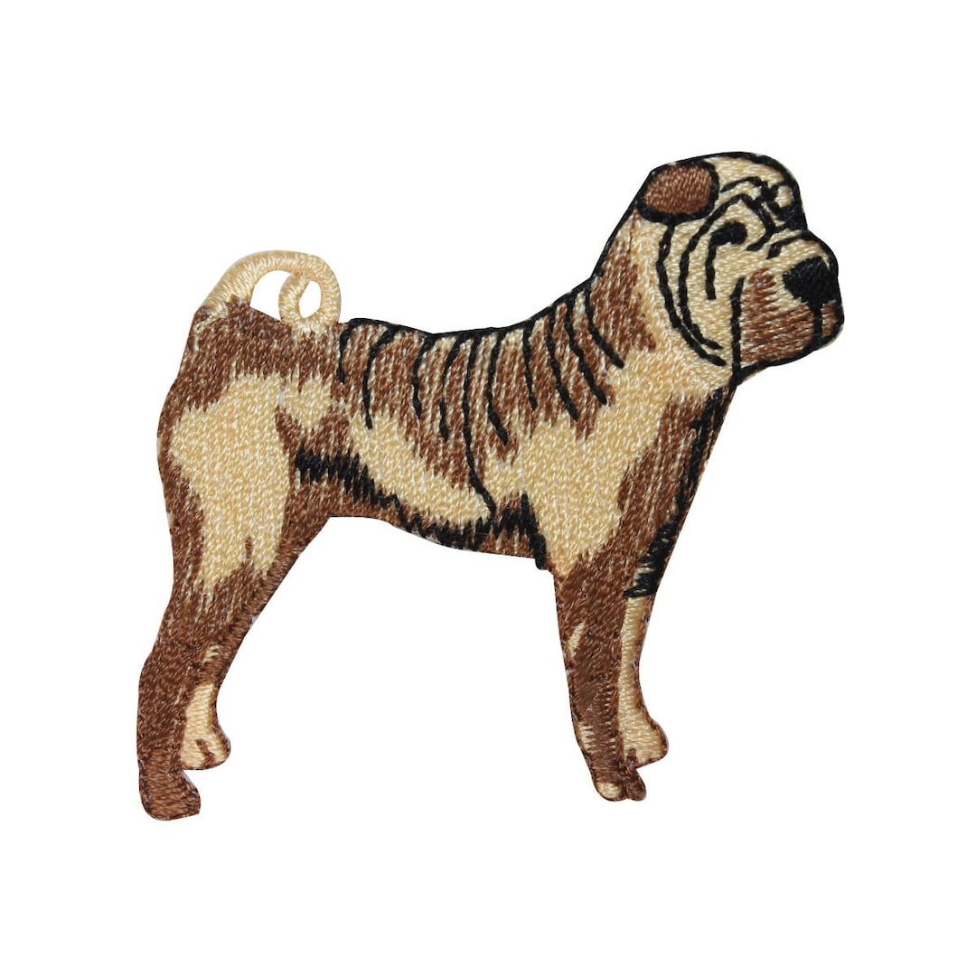 ID 2800 Shar Pei Dog Patch Saggy Skin Puppy Breed Embroidered Iron on ...