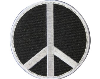 PEACE SIGN PATCH Iron-on Embroidered Anti-war Emblem Biker - Etsy