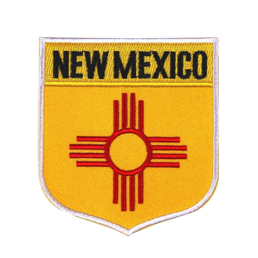 State Flag Shield New Mexico Patch Badge Travel USA Embroidered Iron on ...