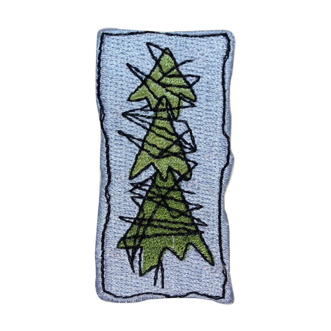 ID 8173A Cartoon Pine Tree Patch Christmas Craft Embroidered Iron on ...