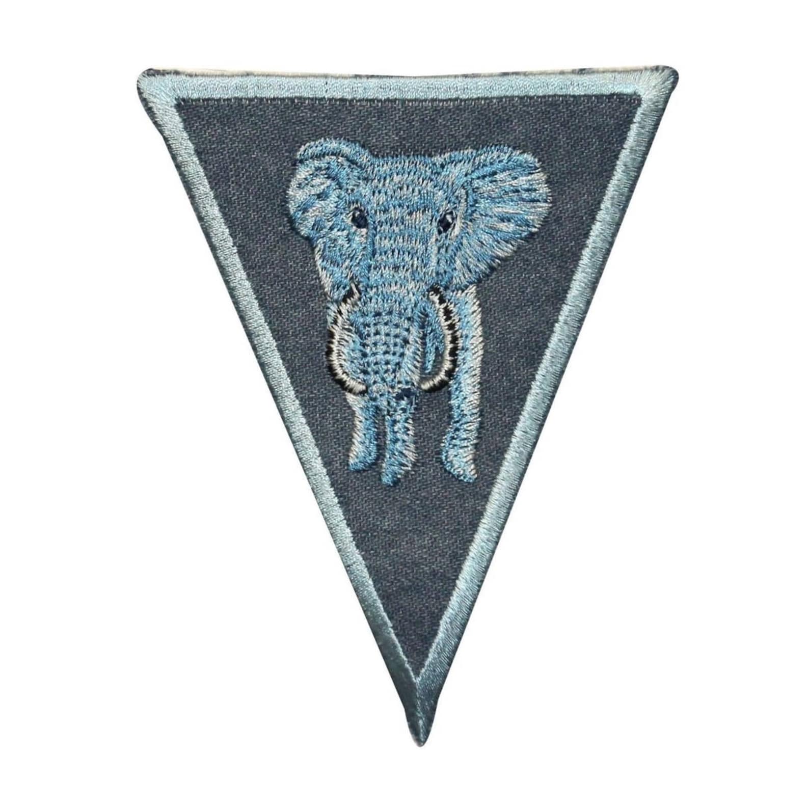 ID 0772 Elephant on Denim Patch Wild Zoo Badge Embroidered - Etsy