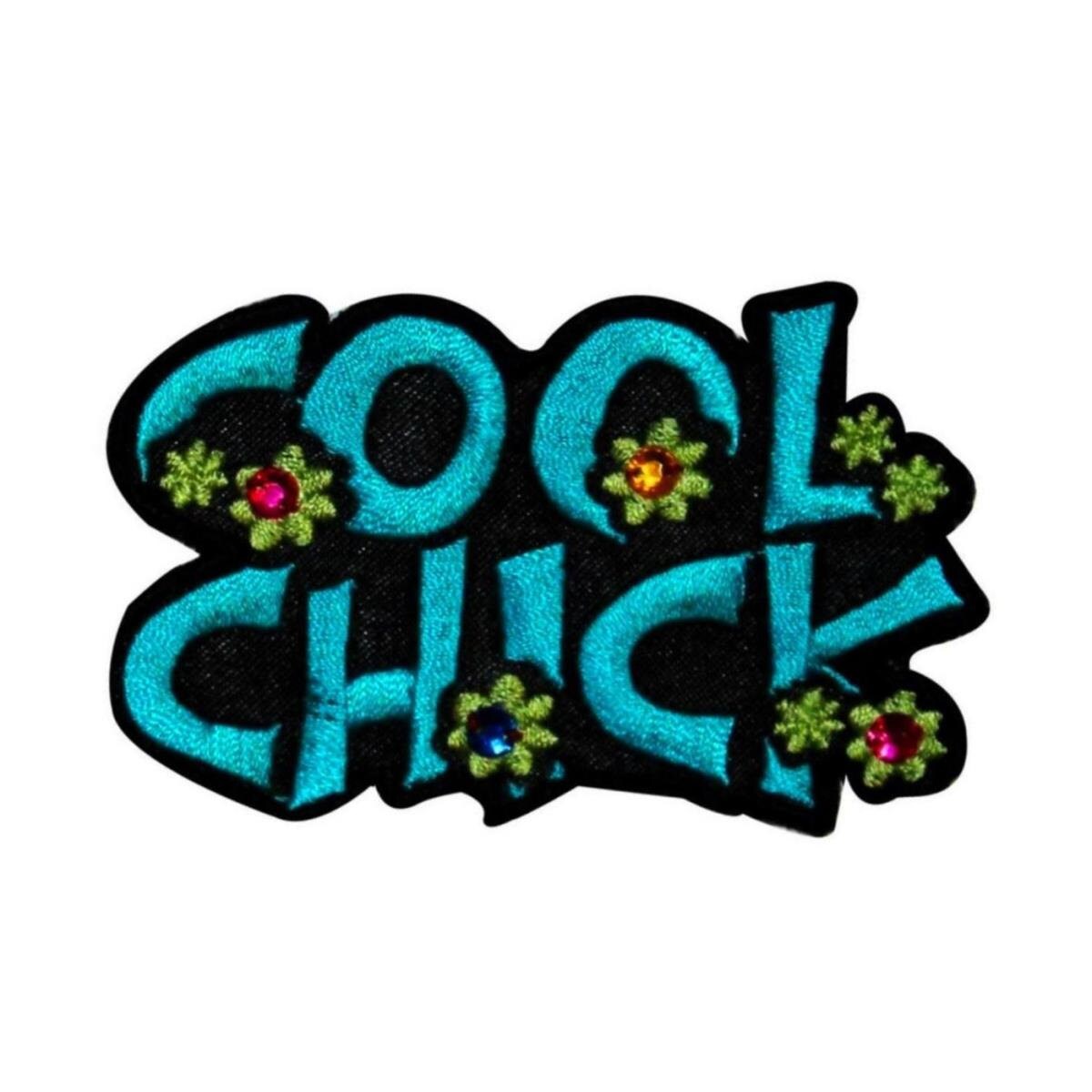 Cool Chick Hippie Name Tag Patch Girls Flower Sign Embroidered | Etsy