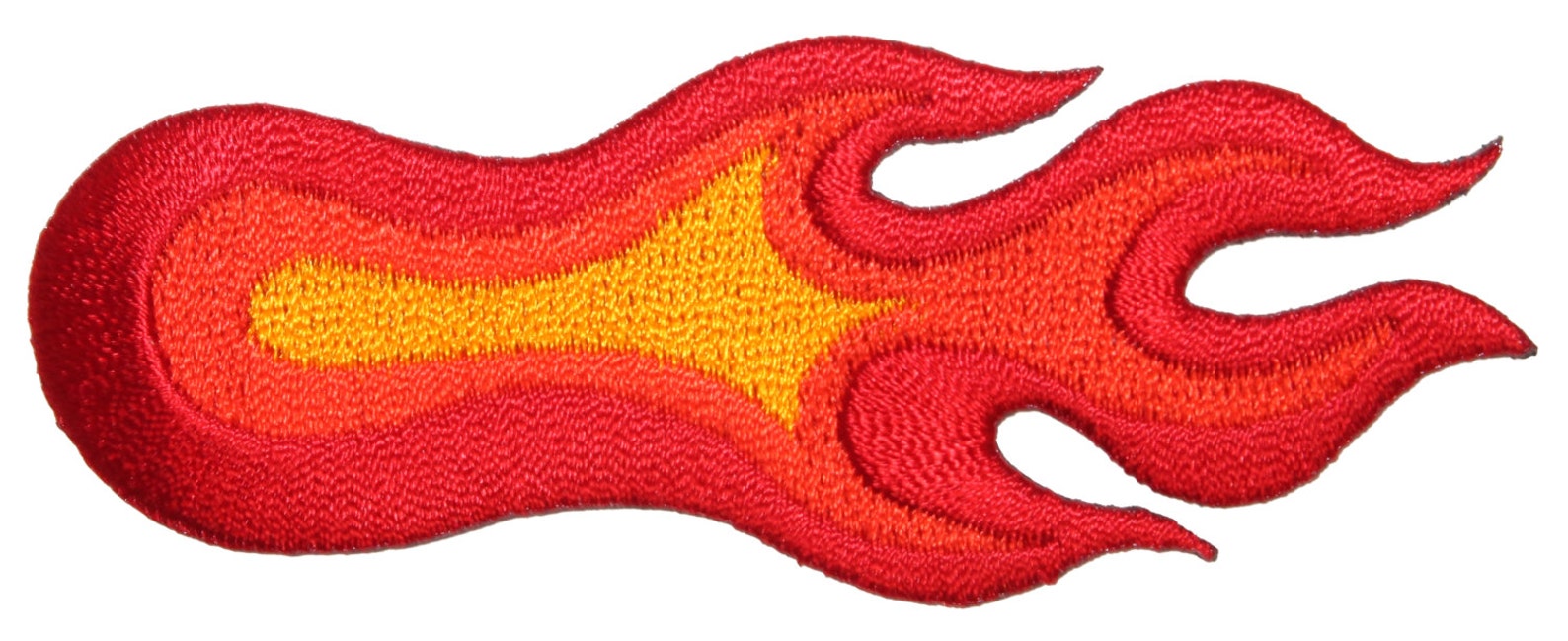Red Left Fireball Flame 2" Wide Embroidered Iron on Applique - Etsy