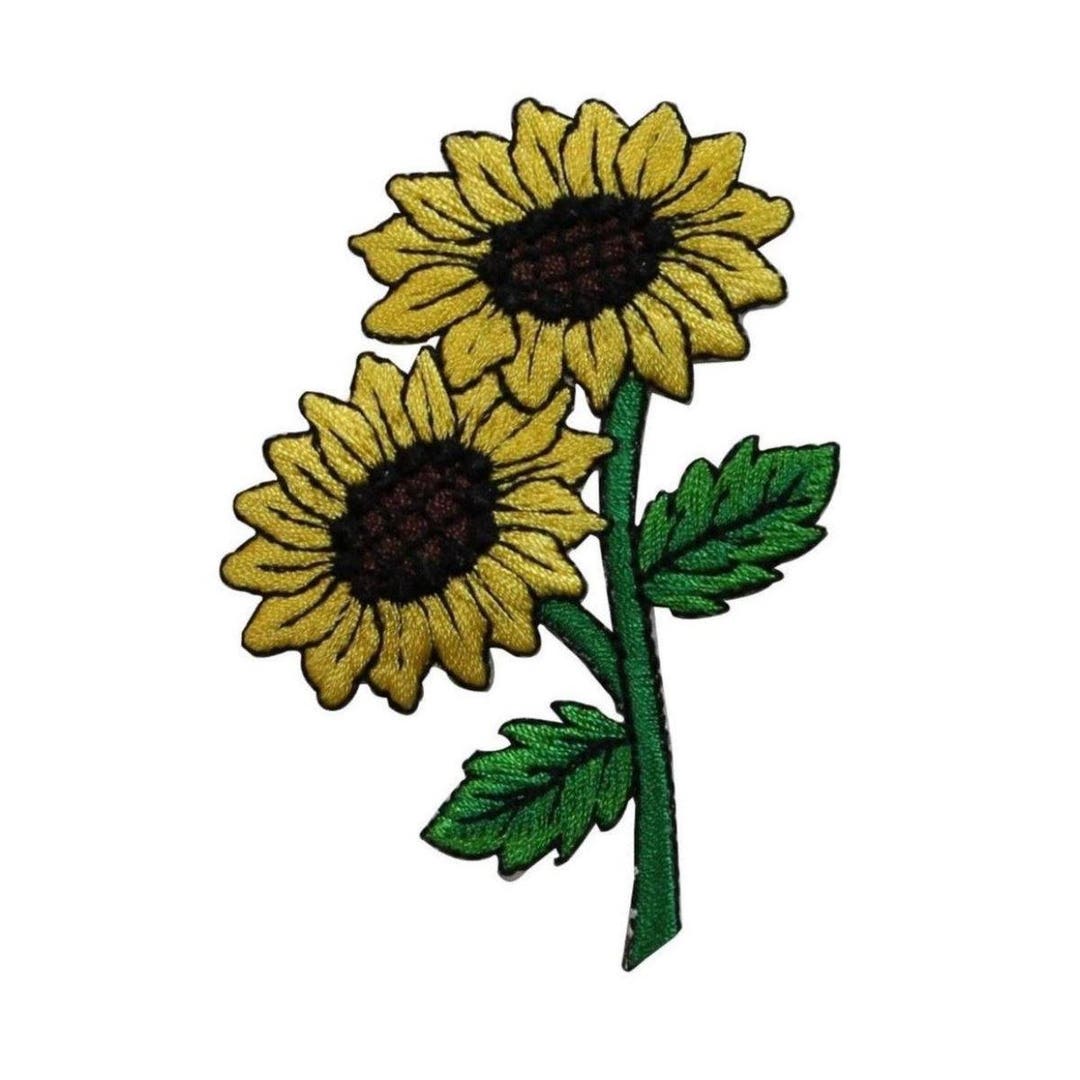 ID 6028 Sunflowers Patch Flower Garden Blossom Head Embroidered Iron on ...