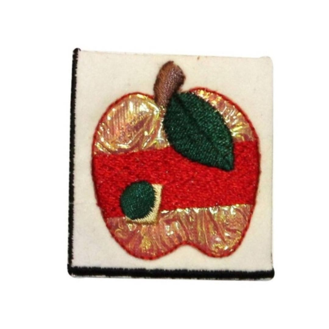 ID 1229A Shiny Apple Patch Tree Fruit Sweet Bake Embroidered Iron on ...