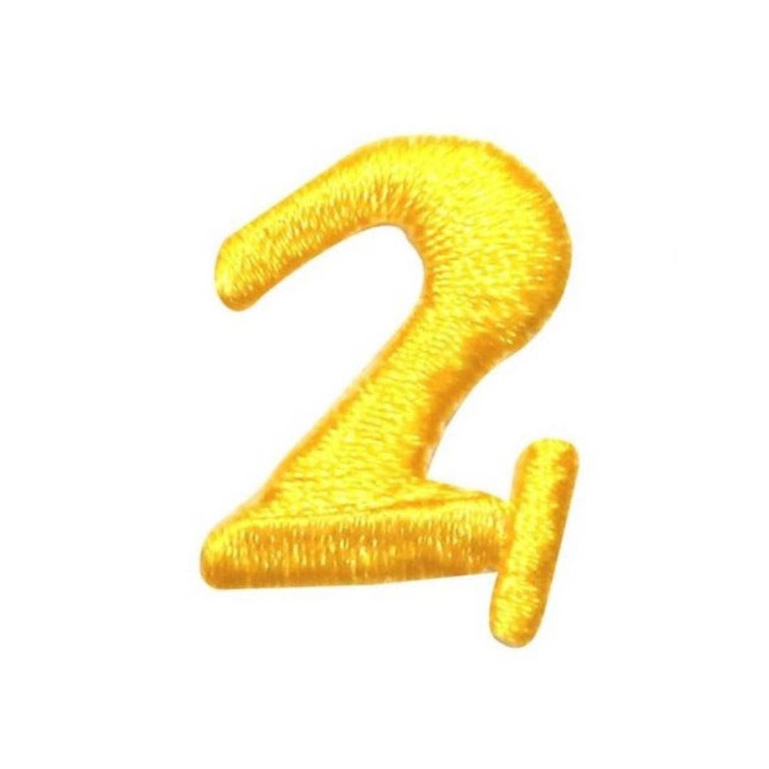 ID 1006B Number 2 Sign Patch School Learn Counting Embroidered Iron on ...