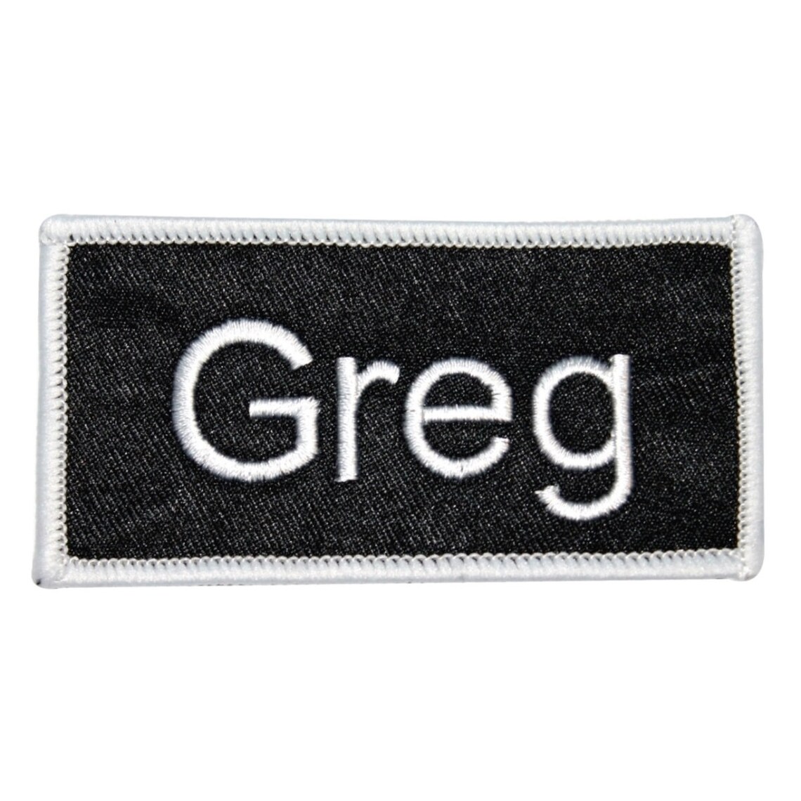 Greg Name Tag Patch Uniform ID Work Shirt Badge Embroidered Iron on ...