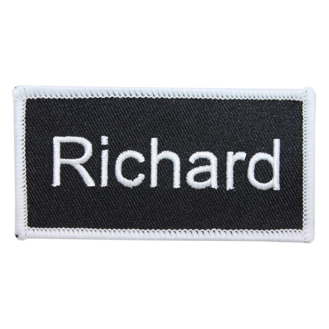 Richard Name Tag Patch Uniform ID Work Shirt Badge Embroidered Iron on ...