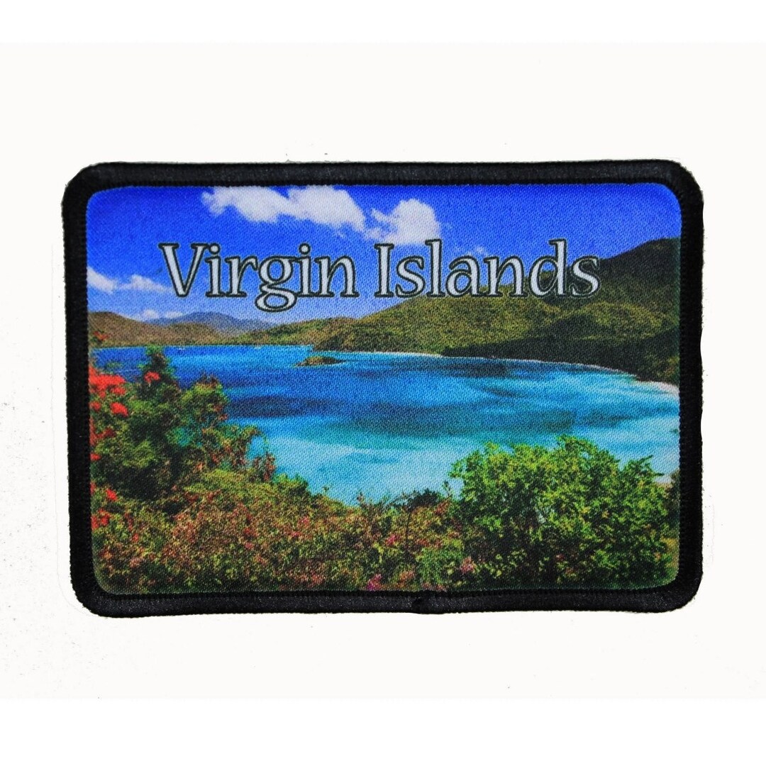 U.S. Virgin Islands Patch Tropical Beach Travel Dye Sublimation Iron on ...