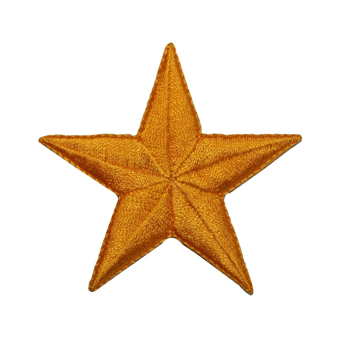 ID 3488 Yellow Star Patch Night Sky Craft Emblem Embroidered Iron on ...