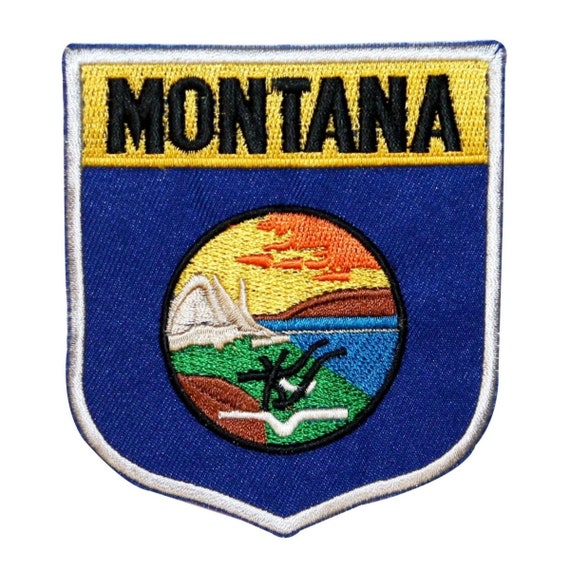 State Flag Shield Montana Patch Badge Travel USA Embroidered | Etsy