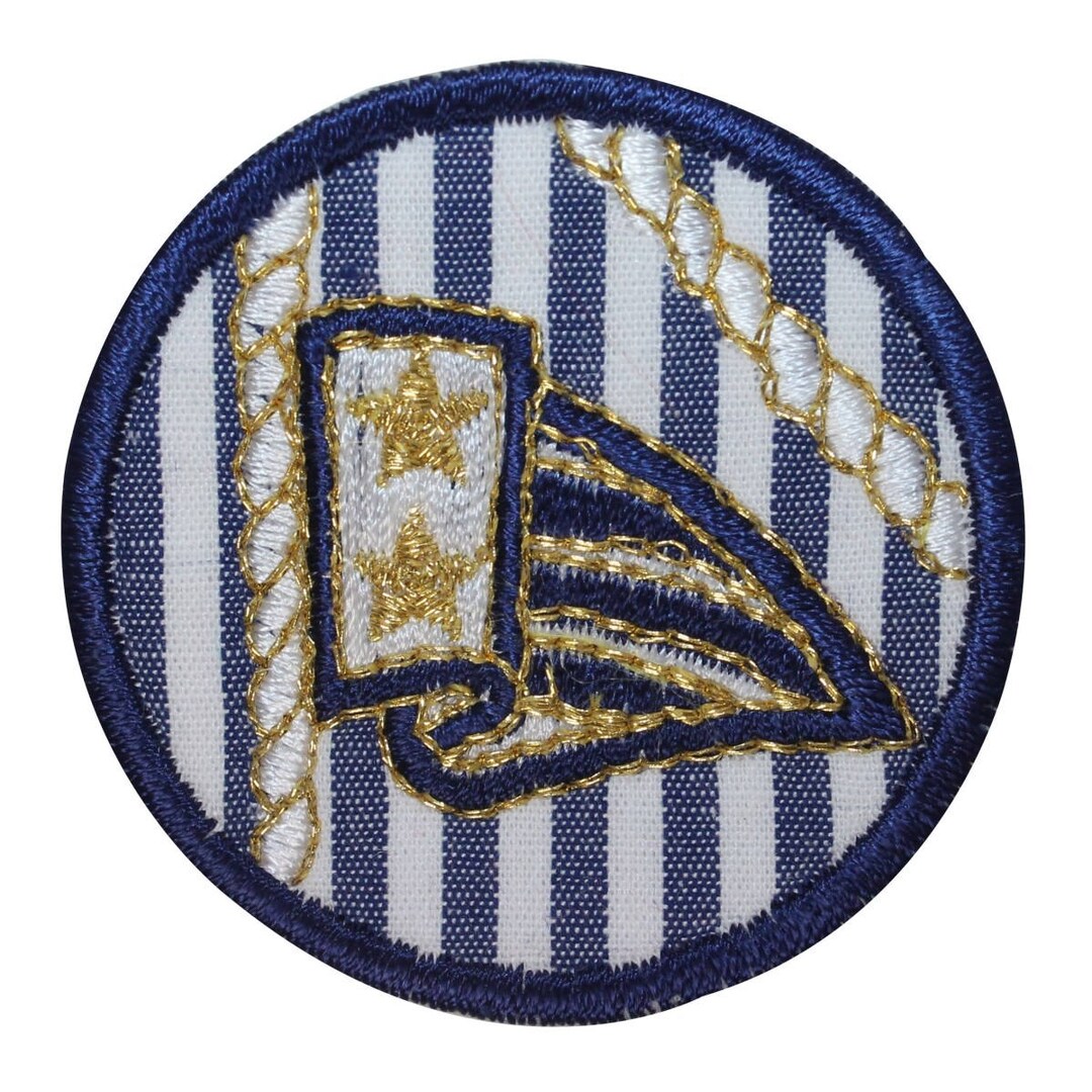 ID 1971 Nautical Flag Patch Boat Ship Symbol Badge Embroidered Iron on ...