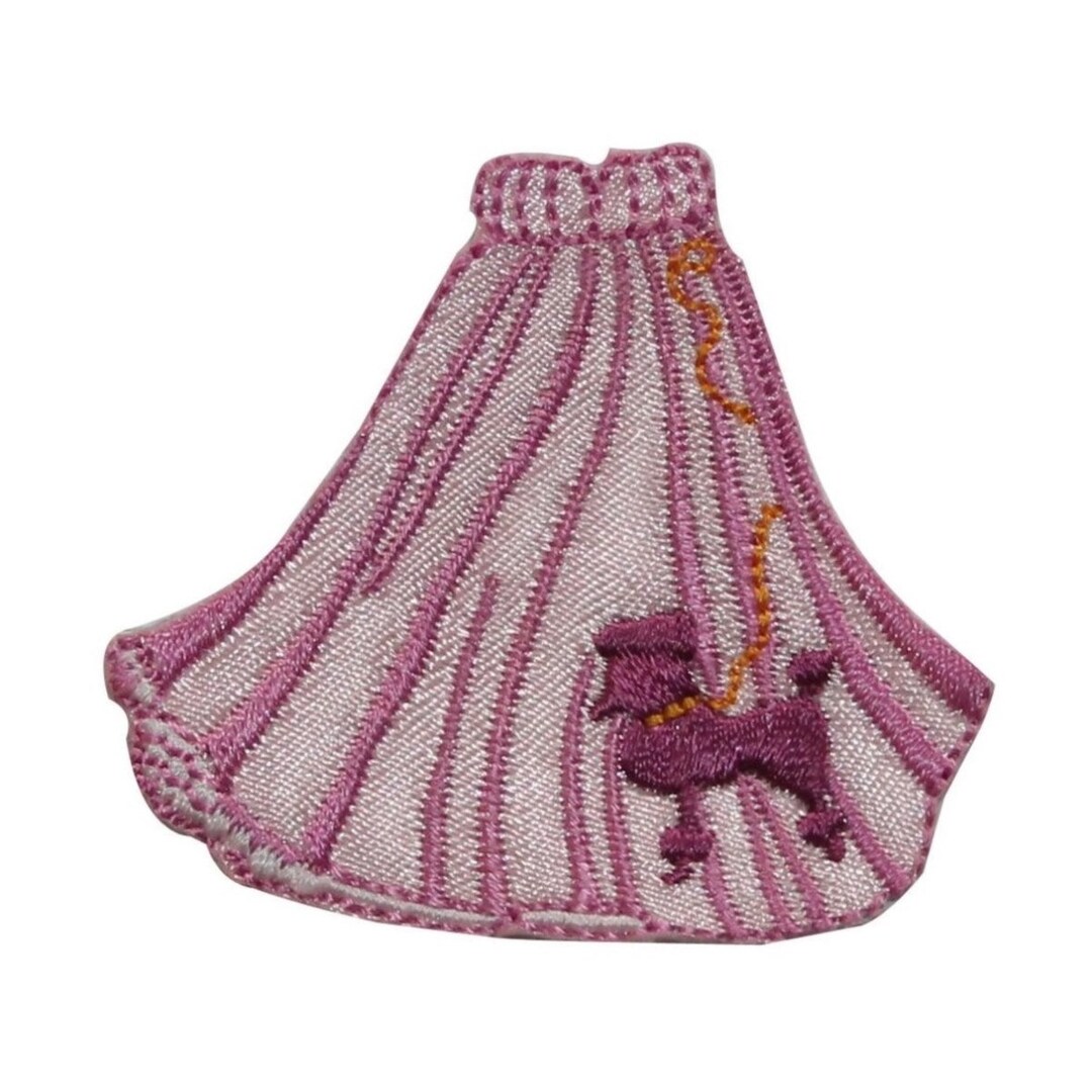 ID 7738 Poodle Skirt Patch Sock Hop Classic Fashion Embroidered Iron on ...