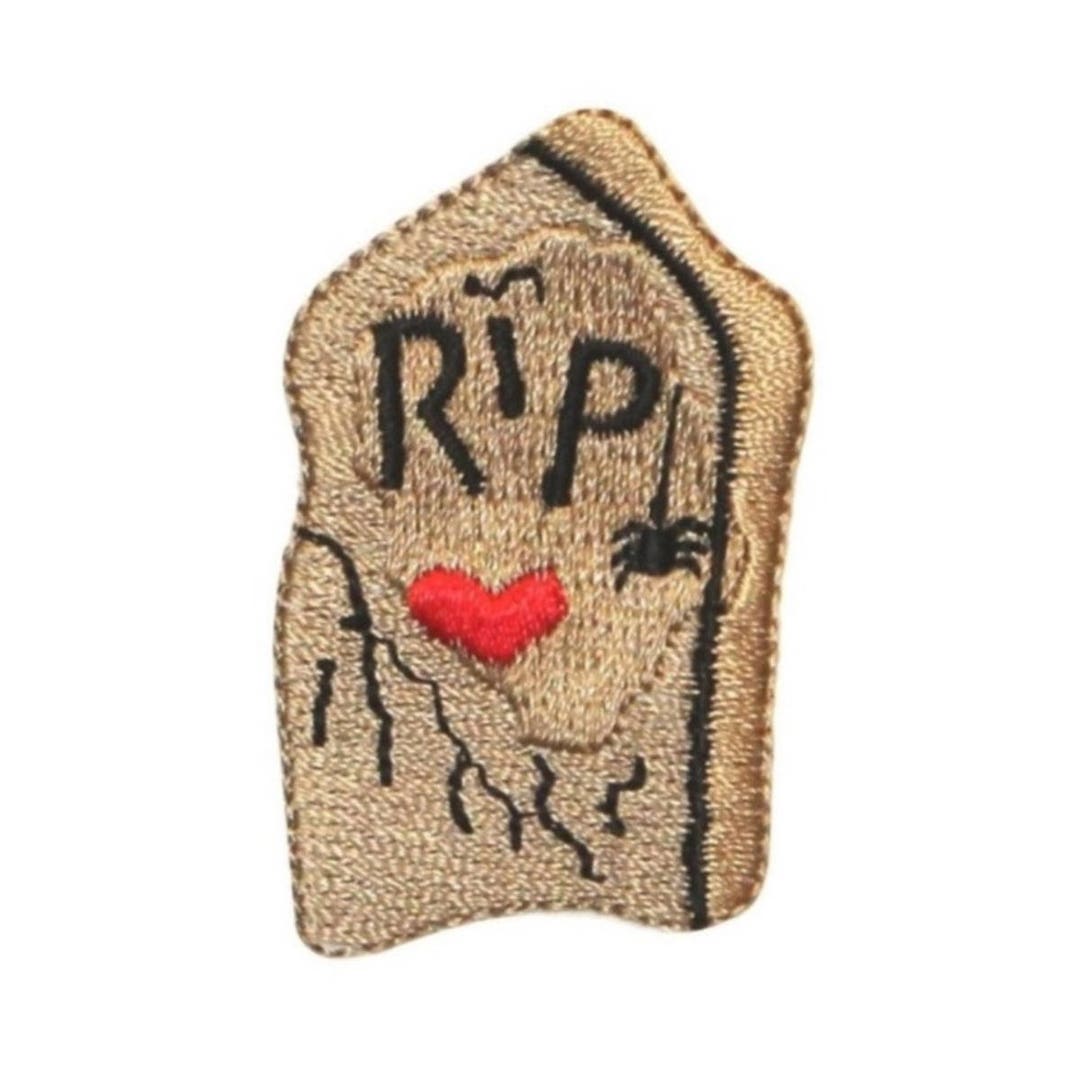 ID 0857A Headstone RIP Patch Tomb Graves Halloween Embroidered Iron on ...