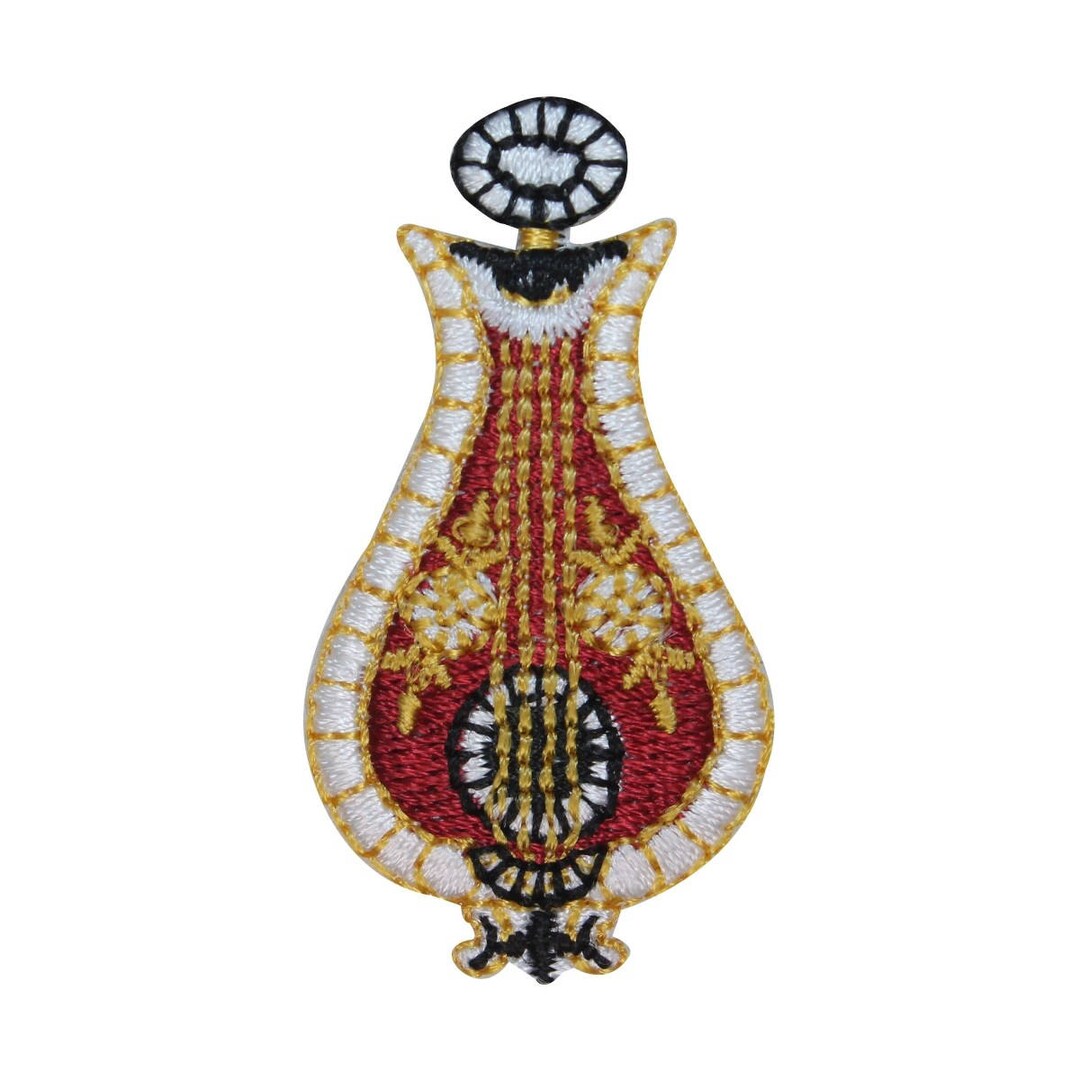 ID 3103 Lyre Harp Instrument Patch String Music Embroidered Iron on ...