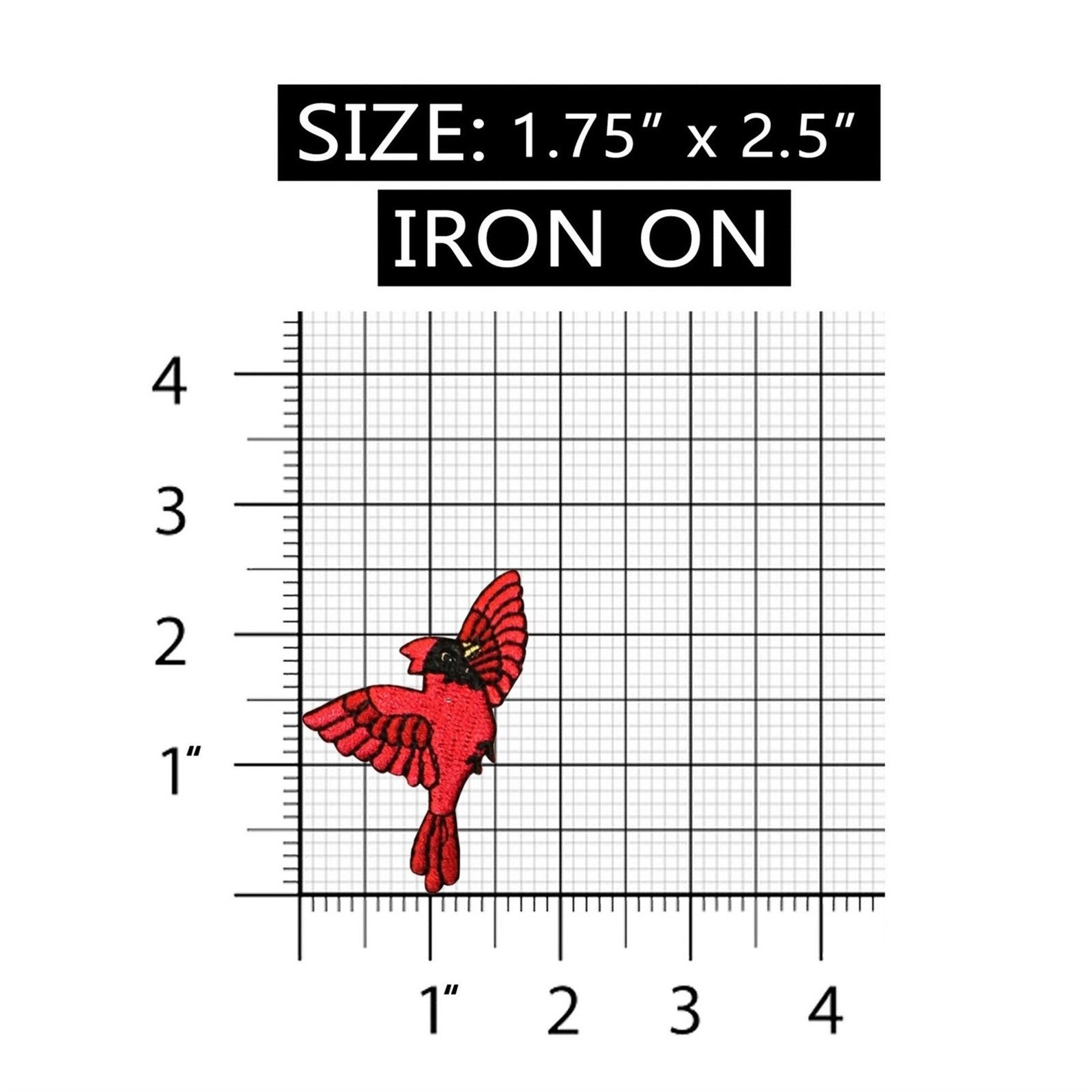 ID 0603 Flying Cardinal Patch Nature Bird Spring Embroidered - Etsy