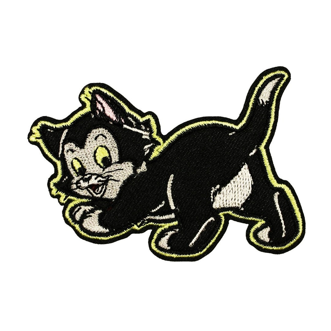 Disney Pinocchio Figaro Cat Patch Classic Cartoon Embroidered Iron on ...