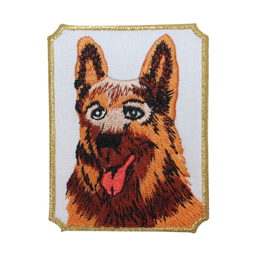ID 2740 German Shepherd Badge Patch Dog Puppy Breed Embroidered Iron on ...