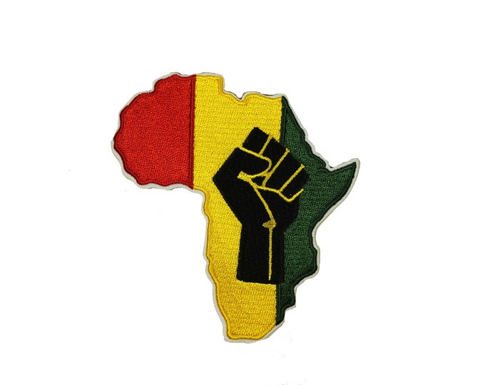 Africa Black Power Fist Patch Rasta Rastafari Embroidered Iron - Etsy