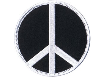 PEACE SIGN PATCH Iron-on Embroidered Anti-war Emblem Biker - Etsy