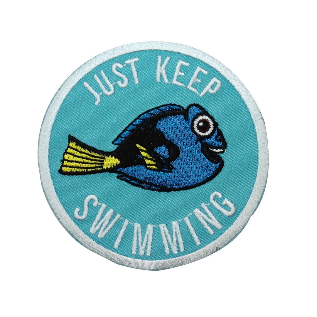 Finding Nemo Just Keep Swimming Dory Patch DIY Kids Outfit Iron on ...