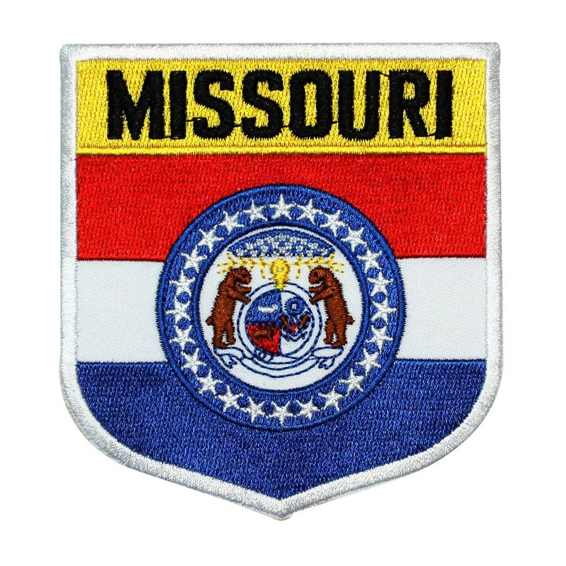 State Flag Shield Missouri Patch Badge Travel USA Embroidered Iron on Applique - Etsy