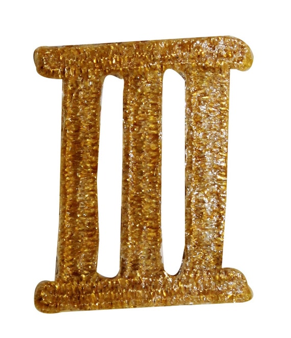 ID 0110 Roman Numeral III Patch Numbers Embroidered | Etsy