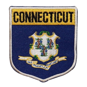 Escudo de la bandera del estado Connecticut parche insignia viaje ...