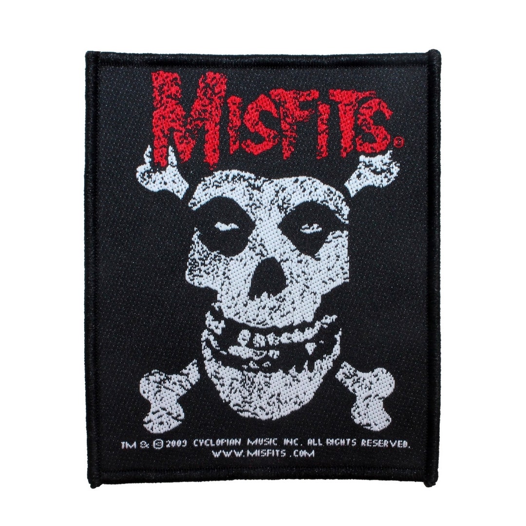Misfits Fiend Skull Crossbones Patch Punk Rock Band Music Woven Sew on Applique - Etsy