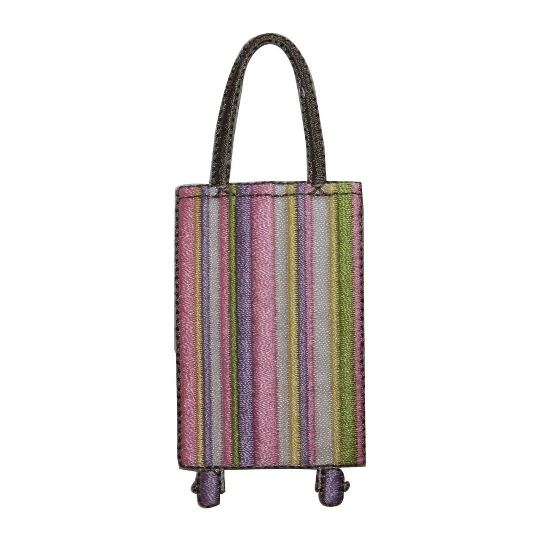 ID 7995 Striped Rolling Luggage Patch Bag Fashion Embroidered Iron on ...