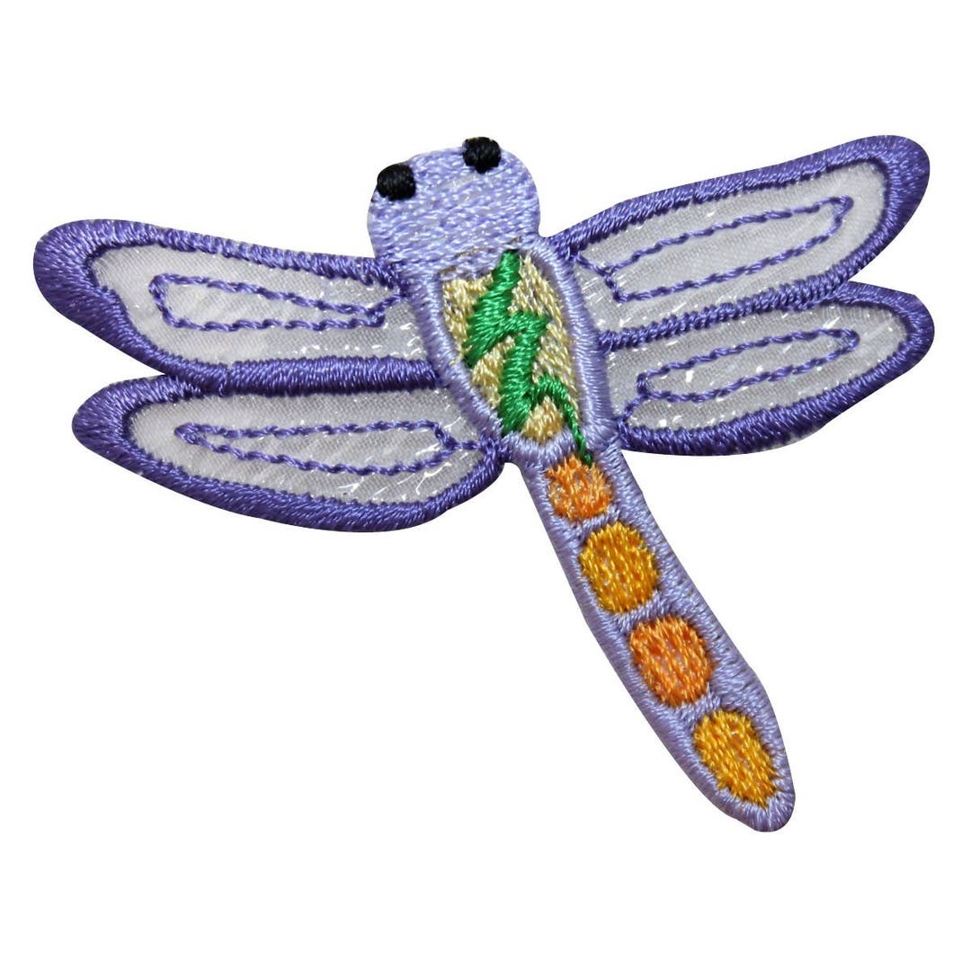 ID 1666A Dragonfly Lace Wing Patch Garden Fly Bug Embroidered Iron on ...