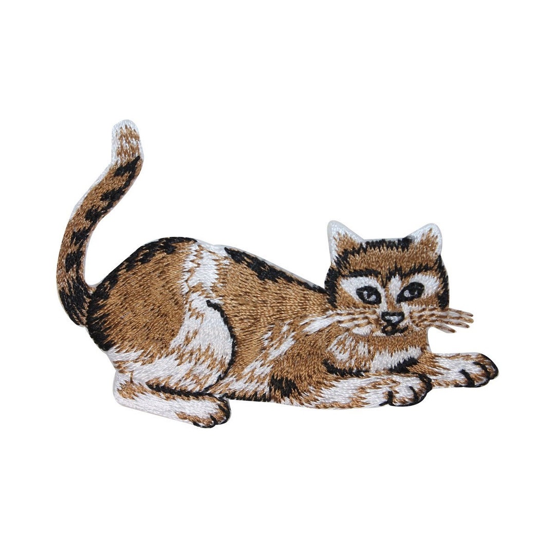ID 3019 Playful Cat Patch Kitten Kitty Cute Pet Embroidered Iron on ...
