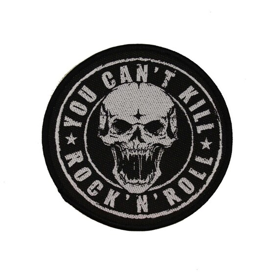 You Can't Kill Rock N Roll Patch Rock Music Skull Biker | Etsy
