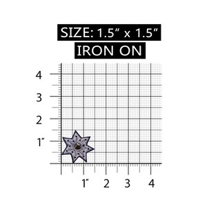 ID 3529 Seven Point Purple Star Patch Reflective Embroidered Iron on ...