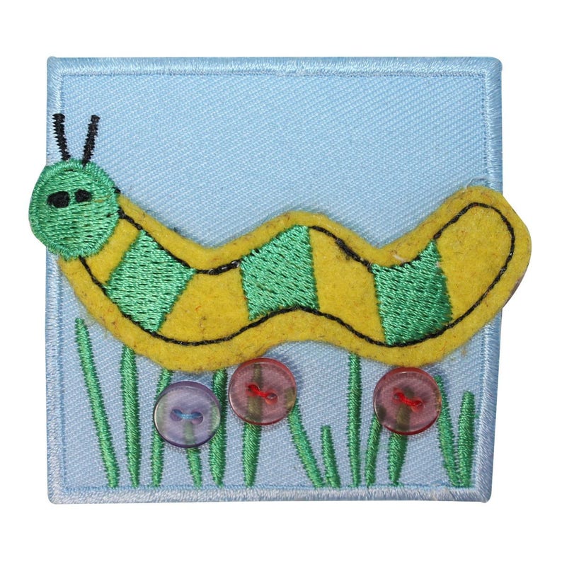 ID 1719B Caterpillar Bug Badge Patch Garden Insect Embroidered - Etsy