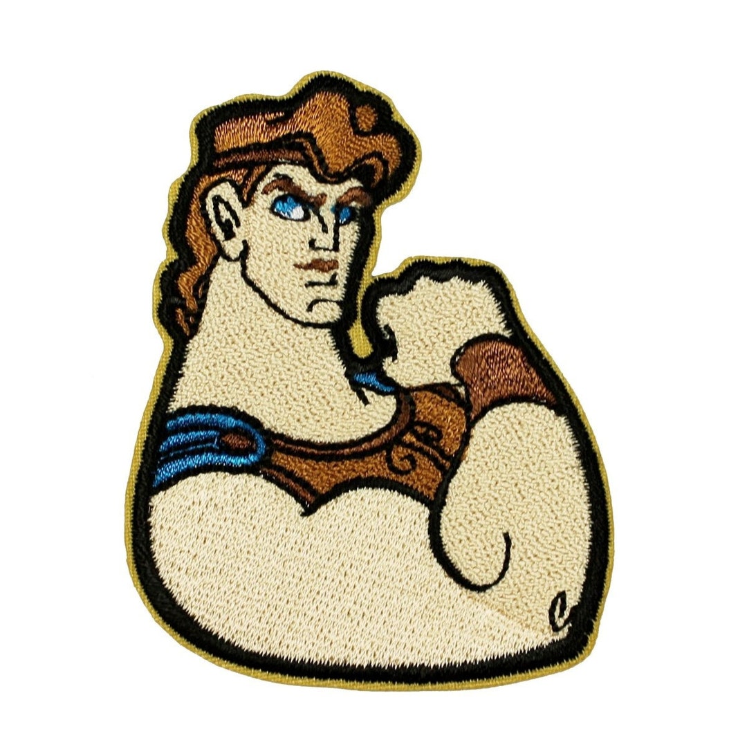 Disney Hercules Flex Patch Greek God Hero Cartoon Embroidered Iron on ...