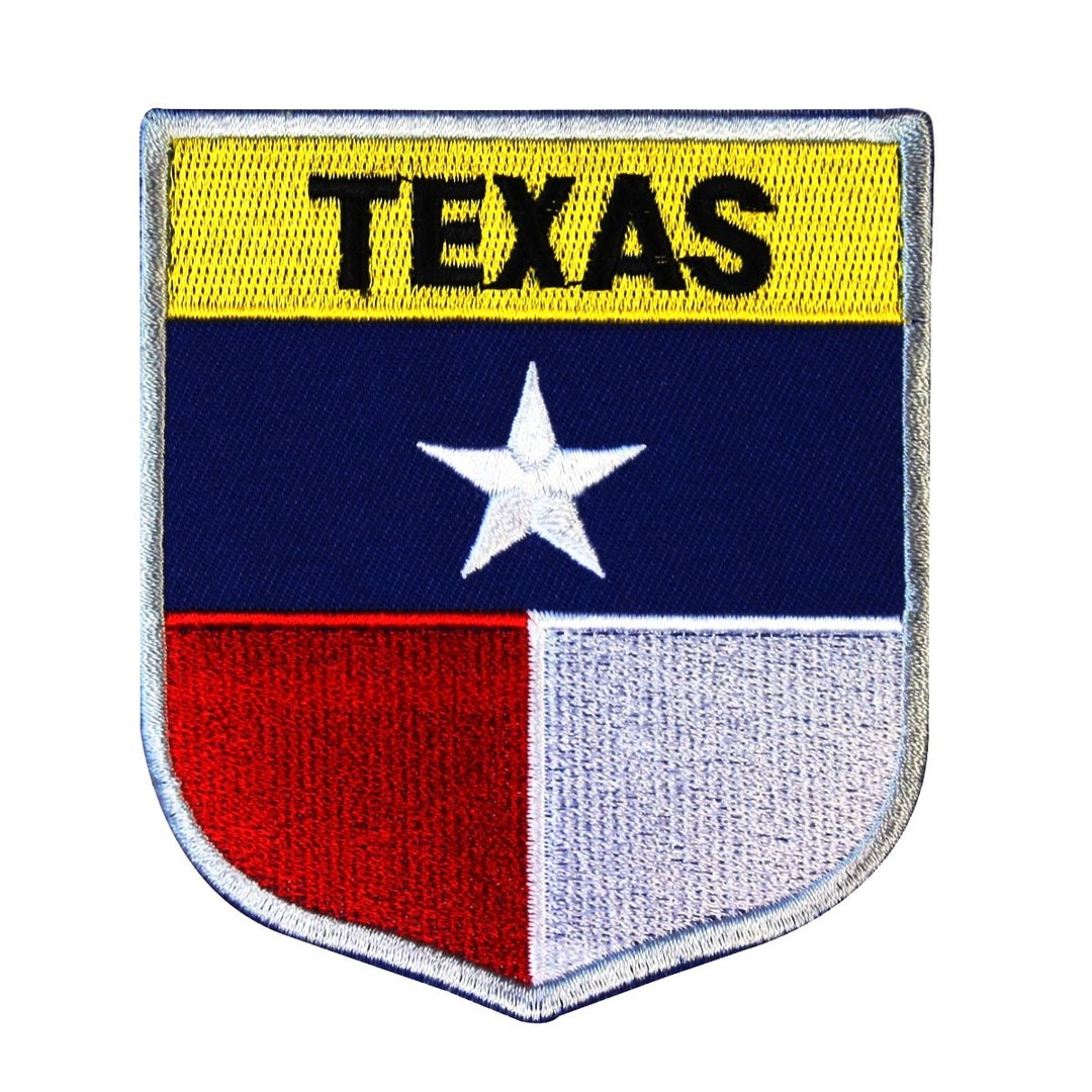 State Flag Shield Texas Patch Badge Travel USA Seal Embroidered Sew on ...