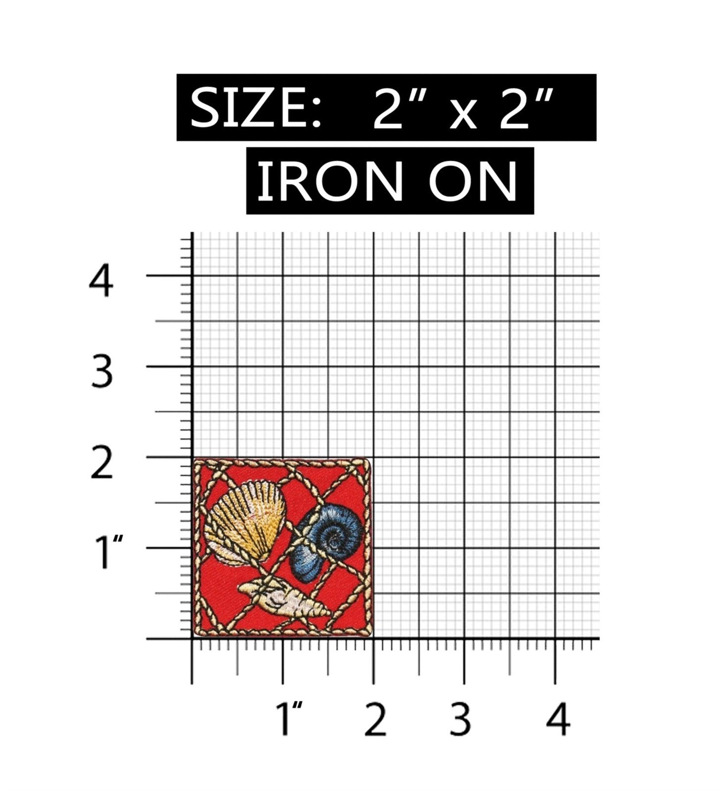 ID 0274 Snail Clam Seashell Net Patch Sea Ocean Embroidered Iron on ...
