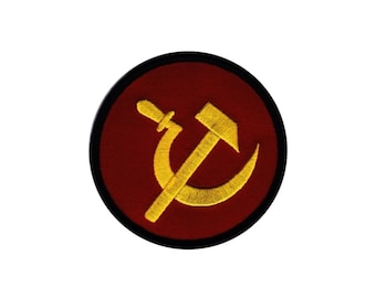 USSR COMMUNIST PATCH Workers of the World Unite Hammer Sickle ...