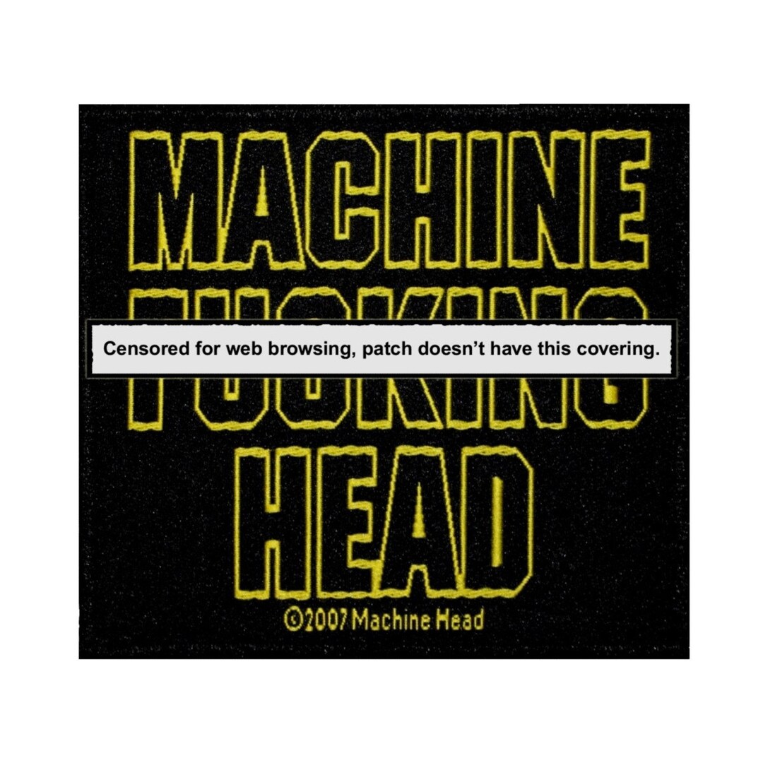 F@cking Machine Head Patch Live Album Heavy Metal Band Woven Sew on ...