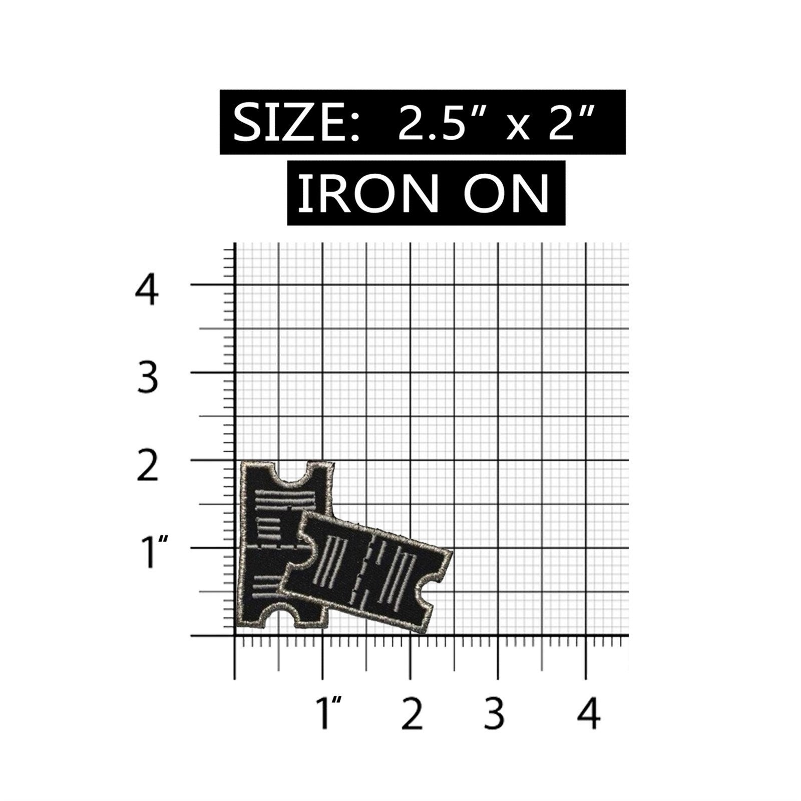 ID 2368B Ticket Stubs Patch Movie Film Cinema Embroidered Iron on ...