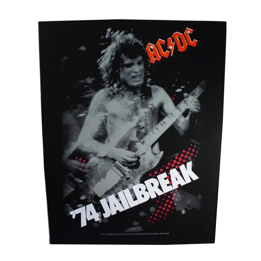 XLG AC/DC 74 Jailbreak Back Patch Angus Young Rock Band Jacket Sew on ...