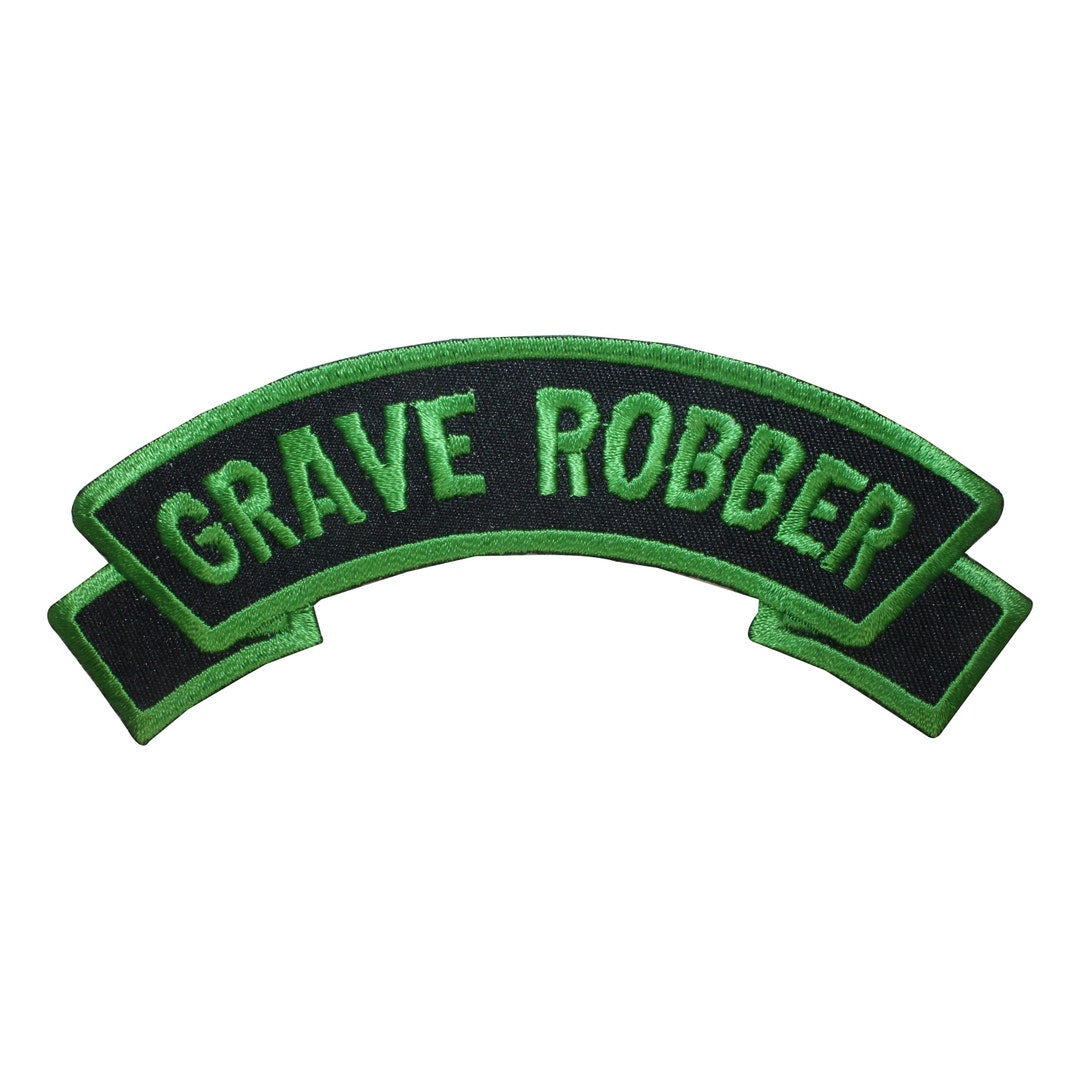Grave Robber Name Tag Patch Spooky Dead Kreepsville Embroidered Iron on ...