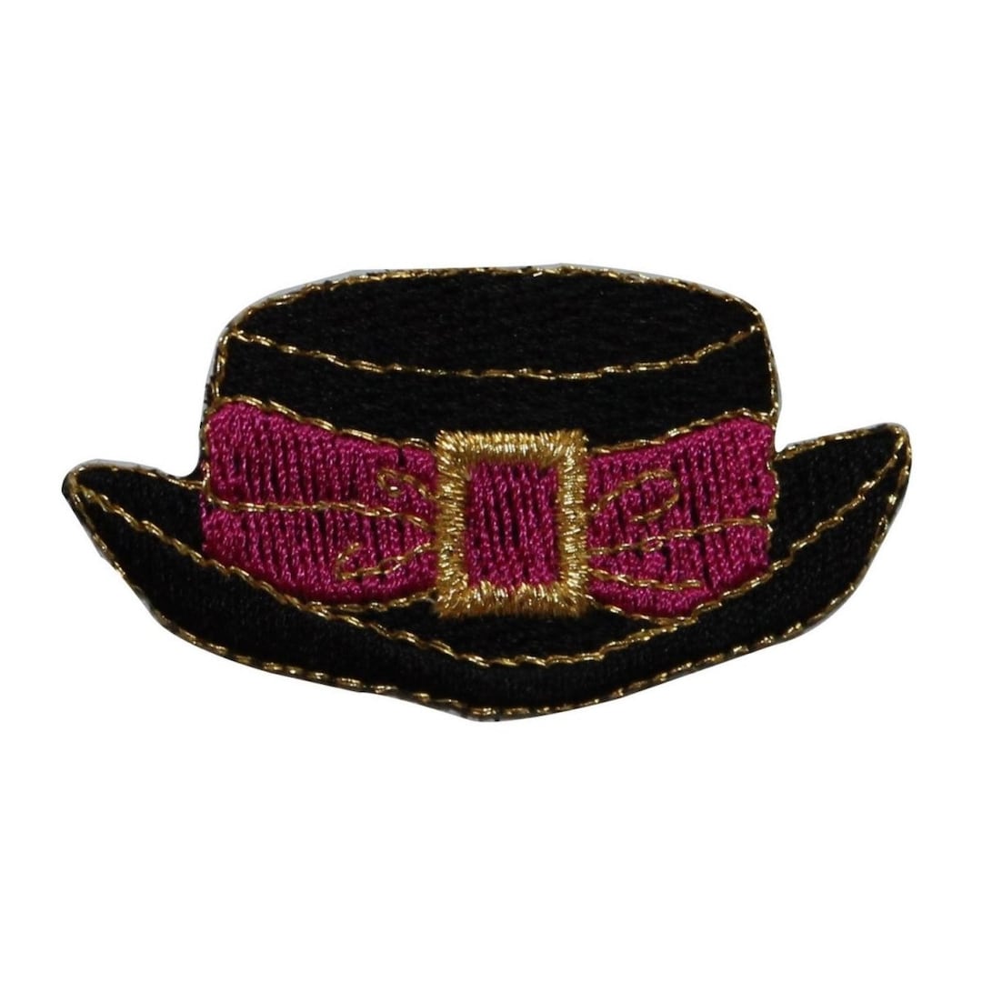 ID 7622 Woman Black Hat Patch Classic Cap Fashion Embroidered Iron on ...