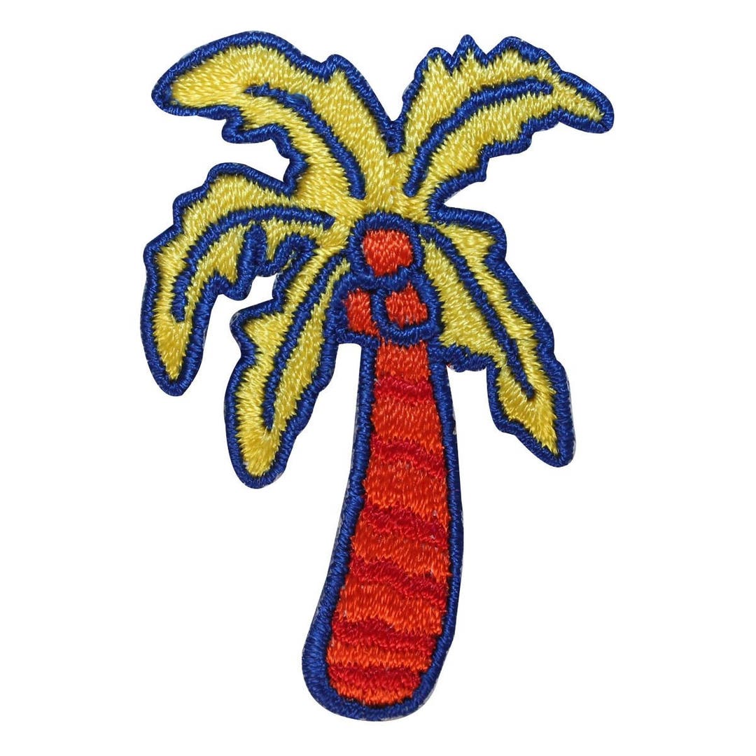 ID 1771B Colorful Palm Tree Patch Ocean Beach Embroidered Iron on ...