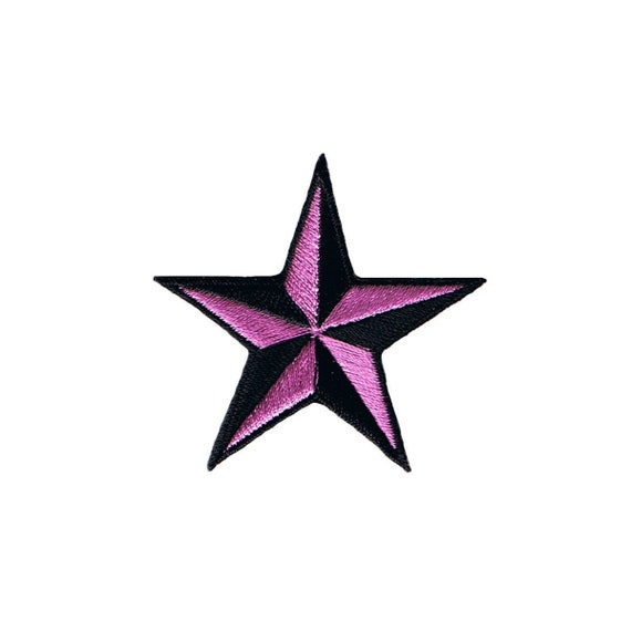 Purple And Black Nautical Stars
