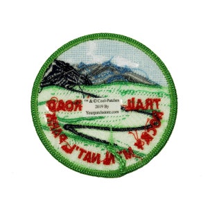 Trail Ridge Road Patch Rocky Mountain Travel Badge Embroidered Iron on ...