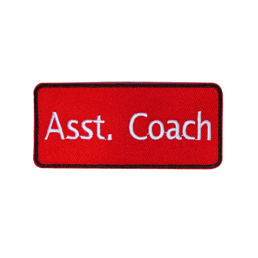 Red Team Assistant Coach Name Tag Patch Sport Club Instructor Iron on ...