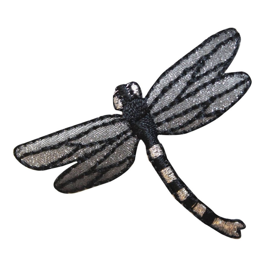ID 1647A Metallic Dragonfly Patch Garden Flying Bug Embroidered Iron on ...
