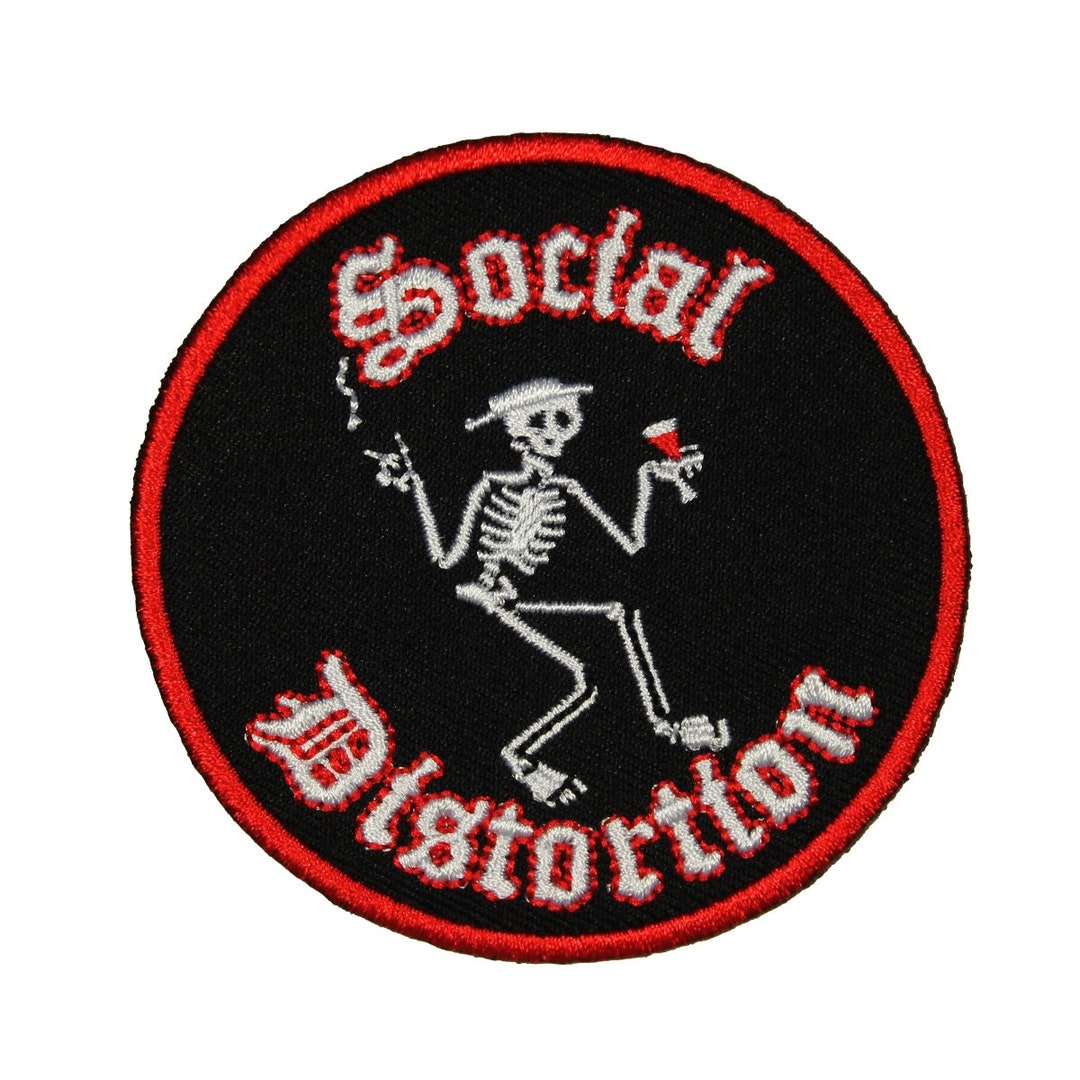 Social Distortion Skeleton Patch Punk Music Band Embroidered Iron on ...